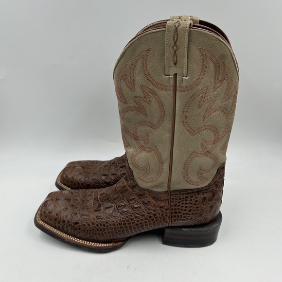 Shoes | Cavenders Mens 115d Antique Cognac Hornback Alligator Print ...